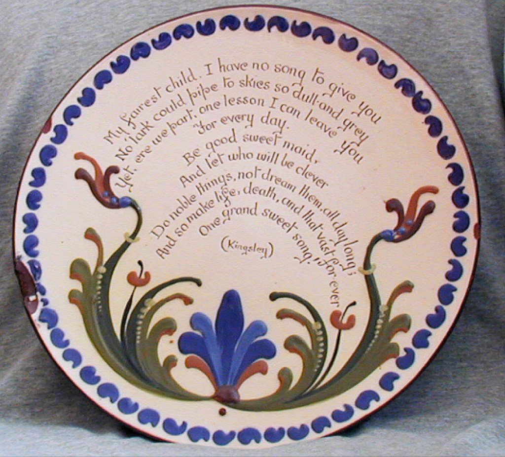 Longpark Poetry Plate – Torquay Pottery Collectors Society